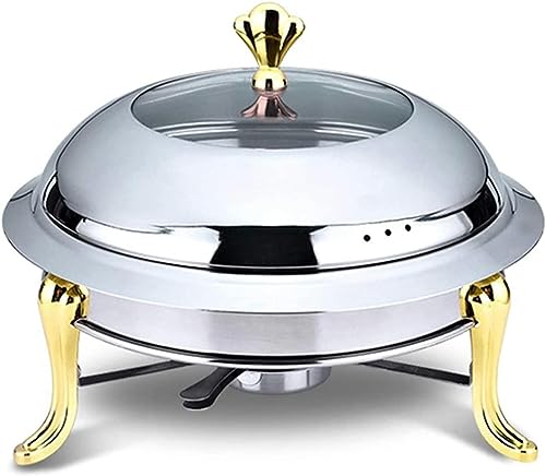 Chafing Dishes Chafing Dish Buffet Set, Food Warmers Server Warming Tray Round Rectangular Chafers, Stainless Steel Square Chafer, Round Food Warmer Chafing For Catering Warmer Chafer Set, Energy Effi