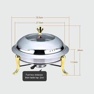 Chafing Dishes Chafing Dish Buffet Set, Food Warmers Server Warming Tray Round Rectangular Chafers, Stainless Steel Square Chafer, Round Food Warmer Chafing For Catering Warmer Chafer Set, Energy Effi