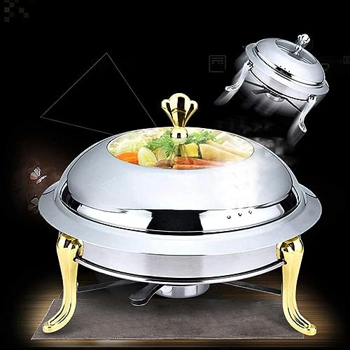 Chafing Dishes Chafing Dish Buffet Set, Food Warmers Server Warming Tray Round Rectangular Chafers, Stainless Steel Square Chafer, Round Food Warmer Chafing For Catering Warmer Chafer Set, Energy Effi