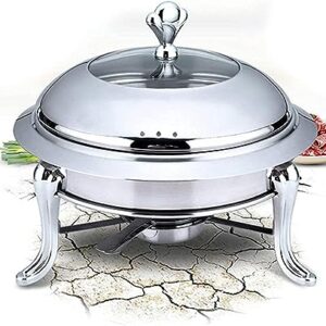 Chafing Dishes Chafing Dish Buffet Set, Food Warmers Server Warming Tray Round Rectangular Chafers, Stainless Steel Square Chafer, Round Food Warmer Chafing For Catering Warmer Chafer Set, Energy Effi