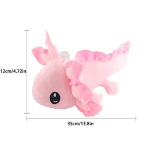 13.77" Axolotl Plush Axolotl Stuffed Animal Cute Salamander Plush Toys Soft Plush for Birthday Toys (Pink-1)