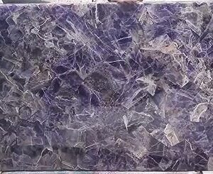 36 x 72 Inches Rectangle Shape Purple Marble Office Meeting Table Top Amethyst Stone Resin Art Dining Table with Elegant Look