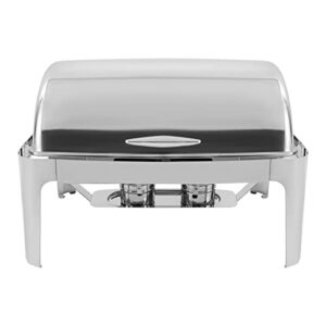 LGXSHOP Roll Top Chafing Dish Roll Top Chafing Dish Buffet Set, 9.54QT Stainless Steel Buffet Server and Warmer, Chafing Dish for Catering Event Parties Buffet (2 Pans)