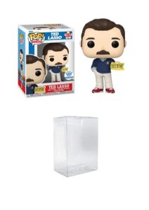 funko pop! tv: ted lasso - ted lasso with believe sign bundled with a byron's attic protector