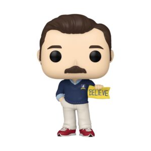 Funko Pop! TV: Ted Lasso - Ted Lasso with Believe Sign Bundled with a Byron's Attic Protector