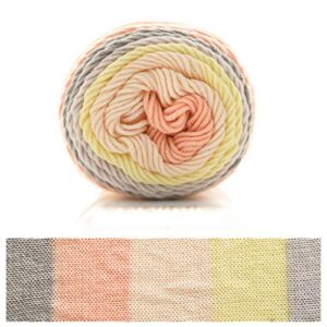 100g Rainbow Cotton Knitting Yarn 5 Strand Hand-Woven Crochet Thread for Blanket Yarn