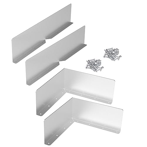 AMAMIA 2/4Pcs Gutter Valley Splash Guardswith Screws Rain Gutter Valley Roofing Gutter Guards Easy Install Rain Gutter Valley Roofing Gutter Guards Diverter Roof Rain Diverter 4pcs