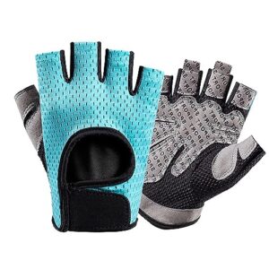 Anti-Slip Training Gloves - 1 Pair, Adjustable, Hook Loop Fasteners, Durable, Half Finger Hand Wrist Palm Protector Gloves