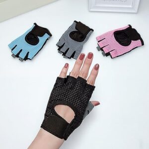 Anti-Slip Training Gloves - 1 Pair, Adjustable, Hook Loop Fasteners, Durable, Half Finger Hand Wrist Palm Protector Gloves