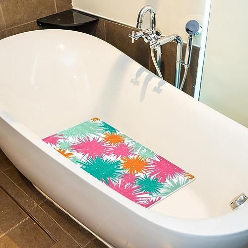 Bath Tub Shower Mat - Anti-Slip PVC Material 15.1x26.8 in, Gentle Cushioning Quick Drying Suction Cups Reliable Solution - Fashion Graffiti Non-Slip Floor Mat