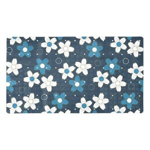 bath tub shower mat - anti-slip pvc material 15.1x26.8 in, gentle cushioning quick drying suction cups reliable solution - abstract floral illustration non-slip floor mat