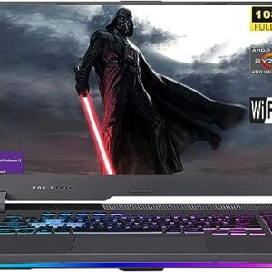 ASUS ROG Strix G15 Gaming Laptop, 15.6" FHD Display, NVIDIA GeForce RTX 3060, AMD Ryzen 7 4800H 4.2 GHz Processor, 16GB RAM 1TB SSD, Backlit Chiclet Keyboard 4-Zone RGB, Windows 11 Home, Gray