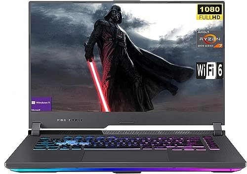 ASUS ROG Strix G15 Gaming Laptop, 15.6" FHD Display, NVIDIA GeForce RTX 3060, AMD Ryzen 7 4800H 4.2 GHz Processor, 16GB RAM 1TB SSD, Backlit Chiclet Keyboard 4-Zone RGB, Windows 11 Home, Gray