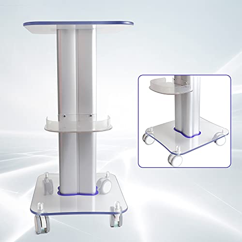 LOHISHILO Beauty Salon SPA Trolley Cart Pedestal Acrylic Rolling Cart Wheel Stand Storage, for Hospitals, Clinics, Dentistry