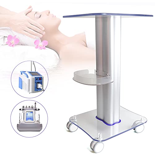 LOHISHILO Beauty Salon SPA Trolley Cart Pedestal Acrylic Rolling Cart Wheel Stand Storage, for Hospitals, Clinics, Dentistry