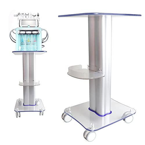 LOHISHILO Beauty Salon SPA Trolley Cart Pedestal Acrylic Rolling Cart Wheel Stand Storage, for Hospitals, Clinics, Dentistry