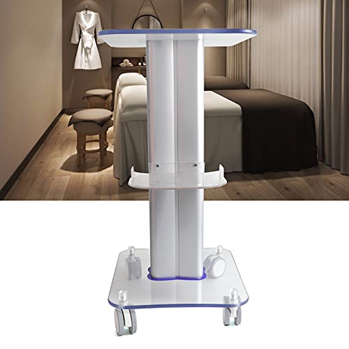 LOHISHILO Beauty Salon SPA Trolley Cart Pedestal Acrylic Rolling Cart Wheel Stand Storage, for Hospitals, Clinics, Dentistry