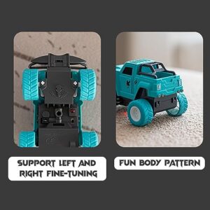 RC Race Car Toy, ABS 1/24 High Speed Remote Control Car Toy for Children Gift (Green Blue)