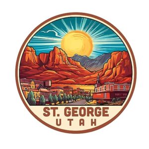 st. george utah design c souvenir fridge magnet 2-inch