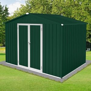 The Spacious Metal Outdoor Storage shed 8 feet x 6 feet | The Ideal Choice of The Door and Anti -Rust Steel | Backyard, Garden, Terrace