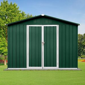 The Spacious Metal Outdoor Storage shed 8 feet x 6 feet | The Ideal Choice of The Door and Anti -Rust Steel | Backyard, Garden, Terrace