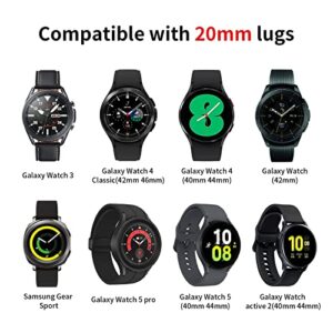 KQZunguo 8 Pack Silicone Band Compatible with Samsung Galaxy Watch 6&5&4 40mm 44mm/Watch 5 Pro 45mm/Watch 6 Classic 43mm 47mm/Watch 4 Classic 42mm 46mm, 20mm Soft Sport Strap for Women Men