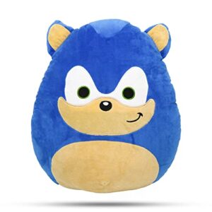 deyou classic 14in hedgehog plush toys plush figure classic hedgehog plush doll for boys girls best gift (blue)