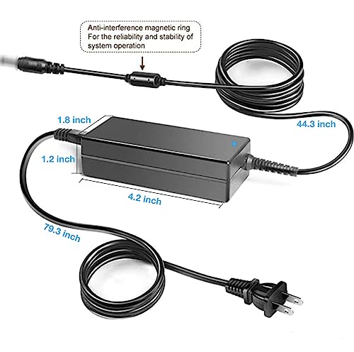 Kircuit 24V Charger for Rongta RP332 RP326 RP327 RP820 RP850 RP850-W Wireless POS 80mm & Citizen CT-S300 CT-S310 CT-S300 Thermal Receipt Printer Ac Dc Adapter Power Supply