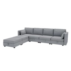 Modern Convertible U-Shaped Sectional Corner Sofa for Living Room,Upholstered Accent Modular Sectionals Sofá Couch Bed for Home Office