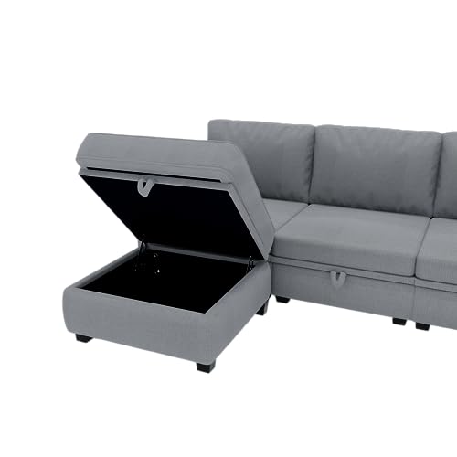 Modern Convertible U-Shaped Sectional Corner Sofa for Living Room,Upholstered Accent Modular Sectionals Sofá Couch Bed for Home Office