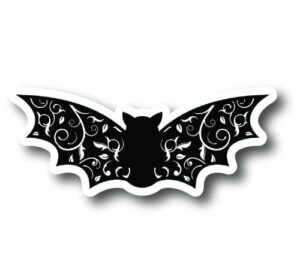 bat refrigerator magnet | uv printed 4-inch kitchen decor accessory featuring stunning design | zodiac astrology chakra creepy skeleton gothic goth grunge halloween skull animal ouija spooky csm1514