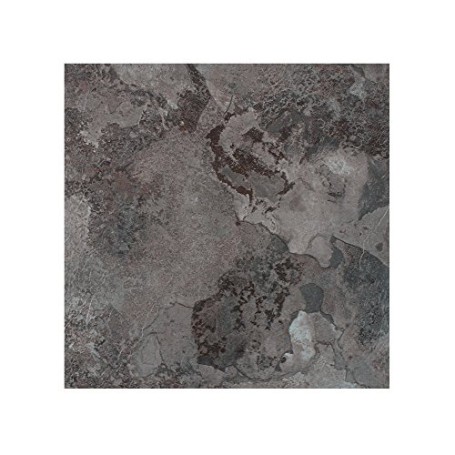 Achim Imports VFT961POVR Home Furnishings Portfolio 12x12 2.0mm Self Adhesive Vinyl Floor, Midnight Marble, 9 Tiles/9 sq. ft, 12 x 12 (Pack of 2)