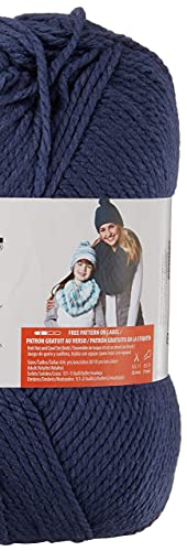 Bernat Big Ball Chunky Solid Yarn, 14 oz, Gauge 6 Super Bulky, 100% Acrylic, Faded Denim (Pack of 2)