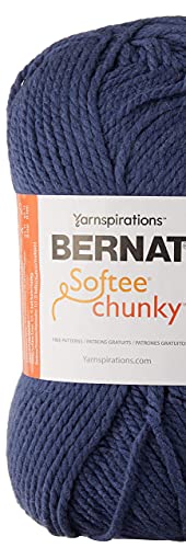 Bernat Big Ball Chunky Solid Yarn, 14 oz, Gauge 6 Super Bulky, 100% Acrylic, Faded Denim (Pack of 2)