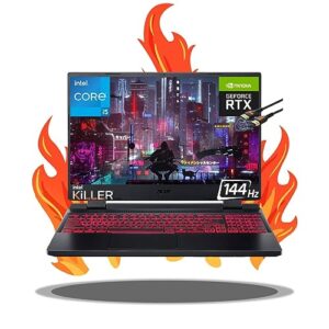 acer nitro 5 gaming laptop | intel core i5-12500h(＞11800h) | nvidia geforce rtx 3050 ti laptop gpu | 15.6" fhd 144hz ips display | killer wi-fi 6 | backlit keyboard w/hdmi (16gb ram | 512gb pcie ssd)