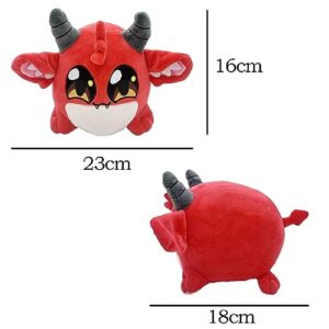 Shontay Emotional Support Demon Plush Toy,Red Demon Plushies for Children,3D Cartoon Halloween Emotional Demon Party Decoration Props Gift.