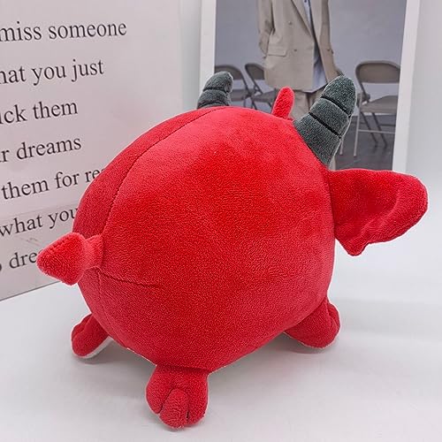 Shontay Emotional Support Demon Plush Toy,Red Demon Plushies for Children,3D Cartoon Halloween Emotional Demon Party Decoration Props Gift.