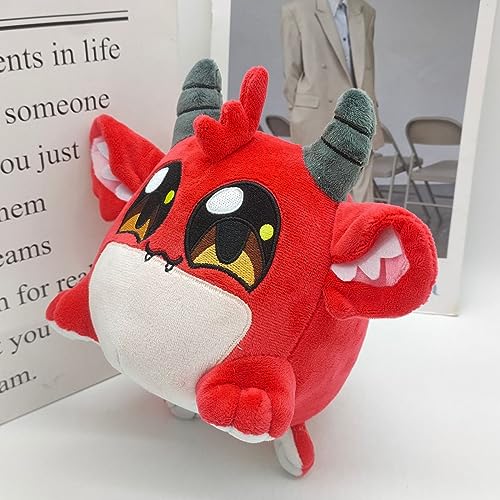 Shontay Emotional Support Demon Plush Toy,Red Demon Plushies for Children,3D Cartoon Halloween Emotional Demon Party Decoration Props Gift.