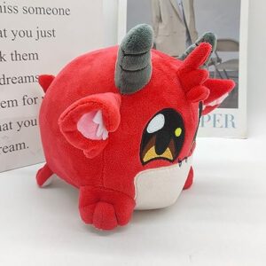 Shontay Emotional Support Demon Plush Toy,Red Demon Plushies for Children,3D Cartoon Halloween Emotional Demon Party Decoration Props Gift.