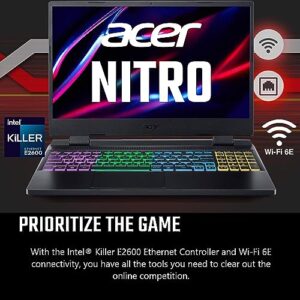 acer 2023 Newest Nitro 5 Gaming Laptop, 15.6" 165 Hz IPS Display, AMD Ryzen 7 6800H (8 core), NVIDIA GeForce RTX 3070 Ti, 32GB DDR5 RAM, 1TB SSD, Wi-Fi 6E, Backlit Keyboard, Windows 11 Home