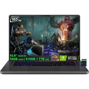 asus rog zephyrus g15 gaming laptop | 15.6" wqhd 165hz 100% dci-p3 | amd 8-core ryzen 9 6900hs (>i7-11370h) | 16gb ddr5 512gb+1tb ssd | geforce rtx 3060 6gb | usb-c backlit win11 + 32gb microsd card