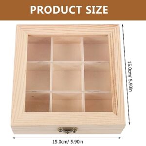 Tea Organizer Tea Box Organizer with Lid Tea Bag Countertop Holder Coffee Organizer Compartment Tea Bag Storage Box for Kitchen Cabinets Countertops Pantry Tea Display Holder