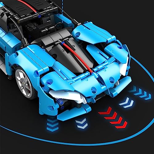 Vortix Technic Sports Car Model Building Blocks, 1/14 MOC Speed Champions Racing Car Building Kit, Construction Vehicle Toys for Adults Kids, Compatible with Lego Technic (1080PCS)