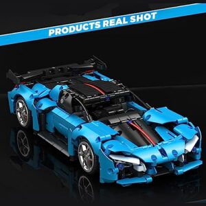 Vortix Technic Sports Car Model Building Blocks, 1/14 MOC Speed Champions Racing Car Building Kit, Construction Vehicle Toys for Adults Kids, Compatible with Lego Technic (1080PCS)