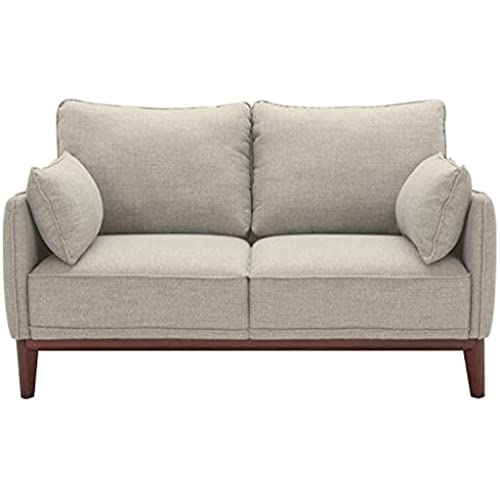 LIUJUN Loveseat Sofa with Wood Base and Legs, 62" W