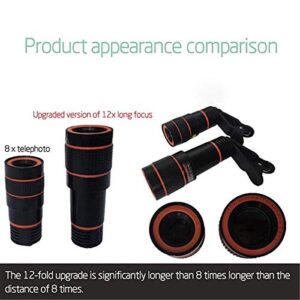 Cell Phone Camera Lens Kit, Universal Monocular Telescope, Telephoto Zoom Camera Mobile Smartphone Lens,Mount for Most Smartphone 8X 12X 14X