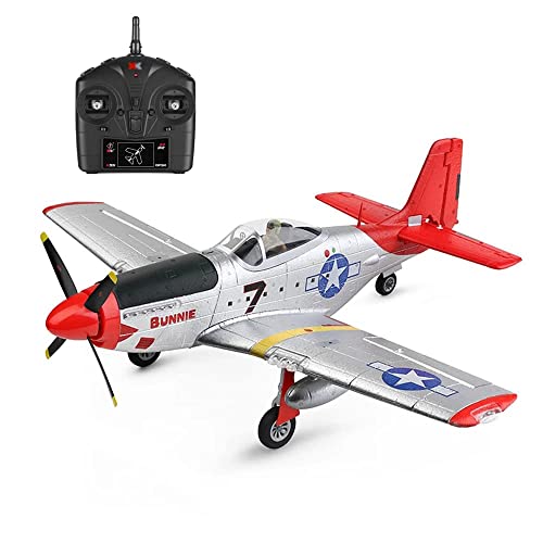 QIYHBVR Brushless RC Plane Ready to Fly for Beginners, 2.4Ghz RC Airplane Toy Gift for Adults, with Gyro Stabilization System&LED Light for Kids Parkflyer Adults