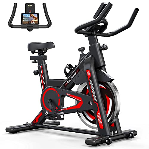 Exercise Bike-Stationary Indoor Cycling Bikes For Home Gym with pad Mount &Comfortable Seat Cushion,Exercise Equipment(Red)