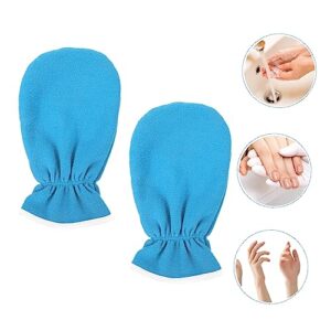 Gel Gloves 3 Pairs Exfoliating Hand Mask Black Disposable Gloves Moisturizing Hand Gloves Hand Lotions Womens Glove Gel Spa Gloves Flannel Blue Hand Spa Gloves Disposable