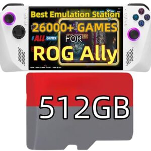 RetroBat Batocera Game Card System for ROG Ally, 512GB Micro SD Card Built-in 26000 Retro Game System Emulator for ROG Ally, RetroBat Retro Game System for ROG Ally